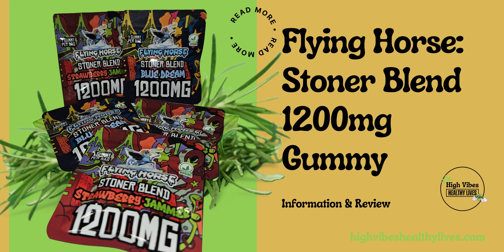 Flying Horse: Stoner Blend 1200mg Gummy Information & Review